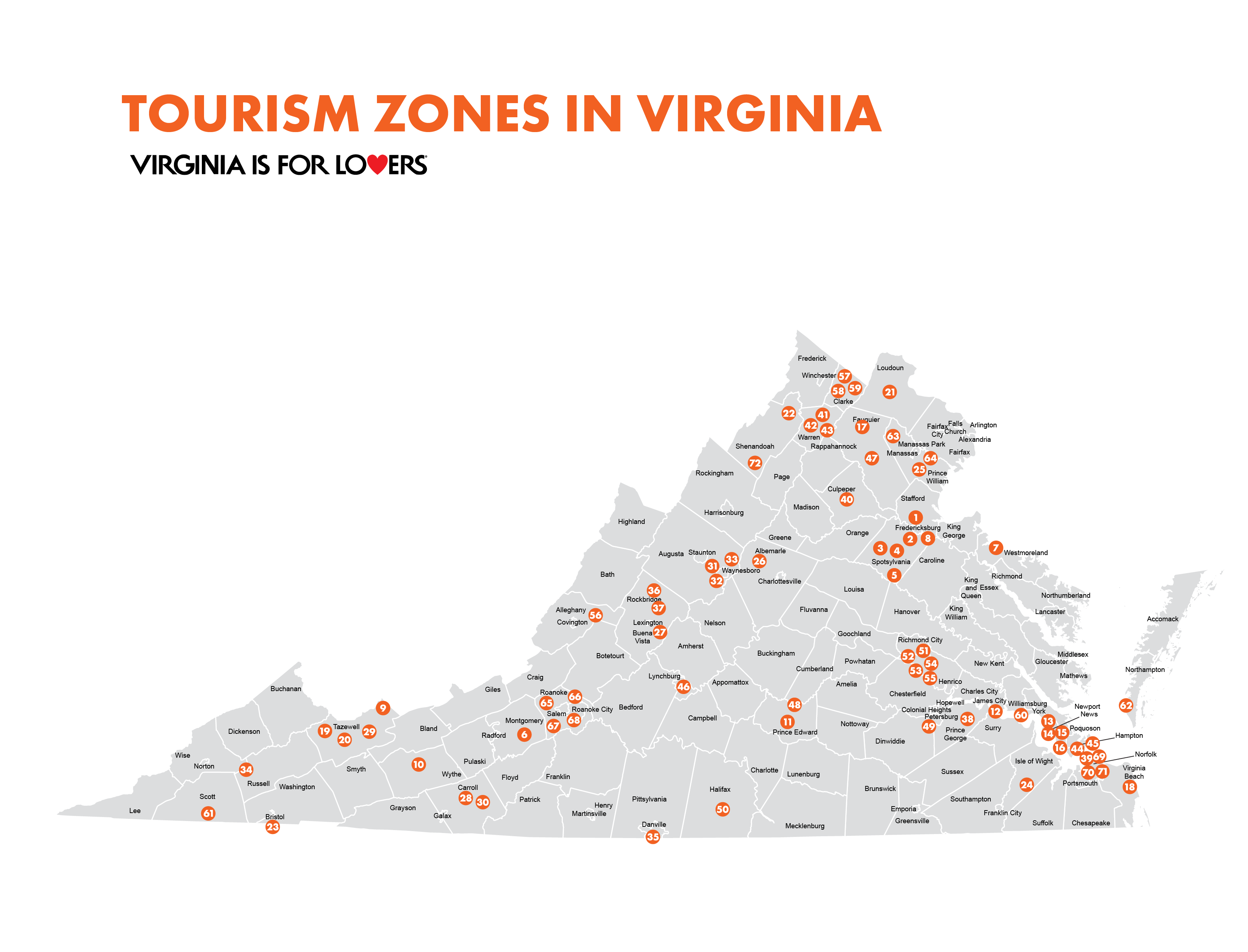 Tourism Zones - Virginia Tourism Corporation